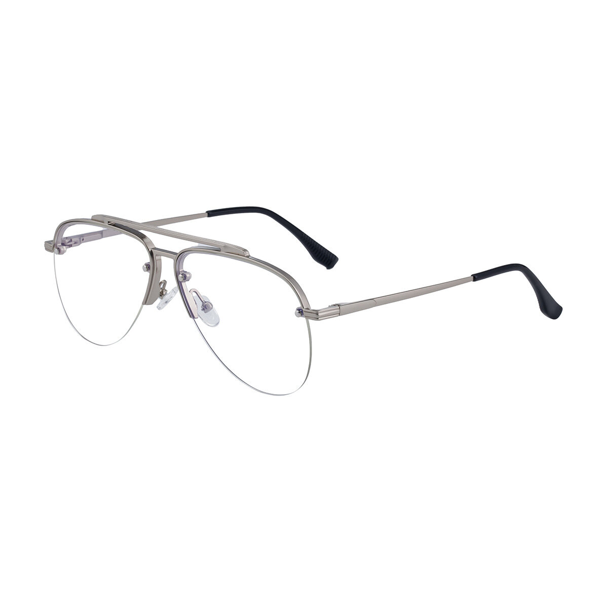 Style Мужские полуободковые очки с двойным мостиком для пилотов
