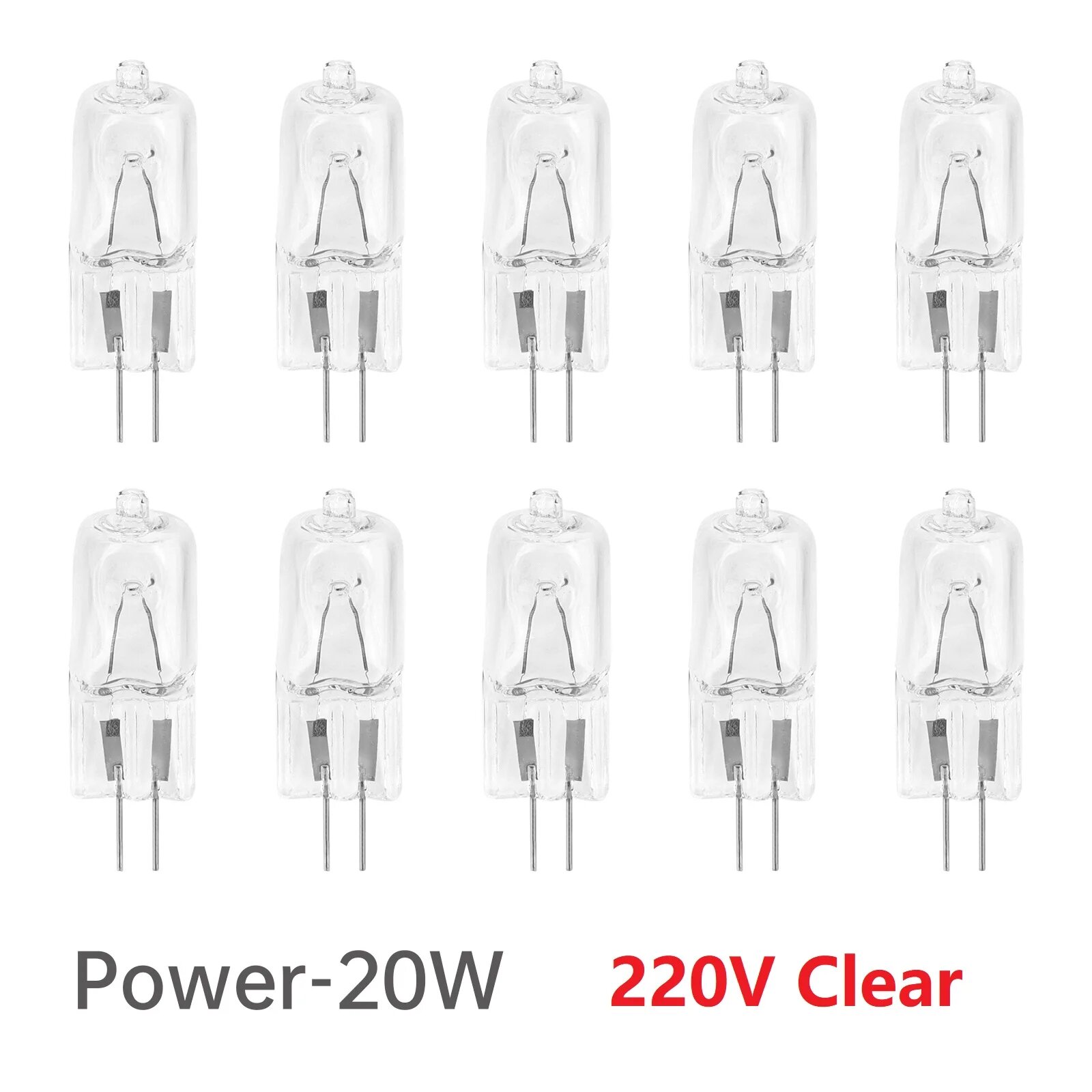 Галогенные лампы G4 12/24/220В 10/20/35/50Вт теплые белые 20W 220V Clear