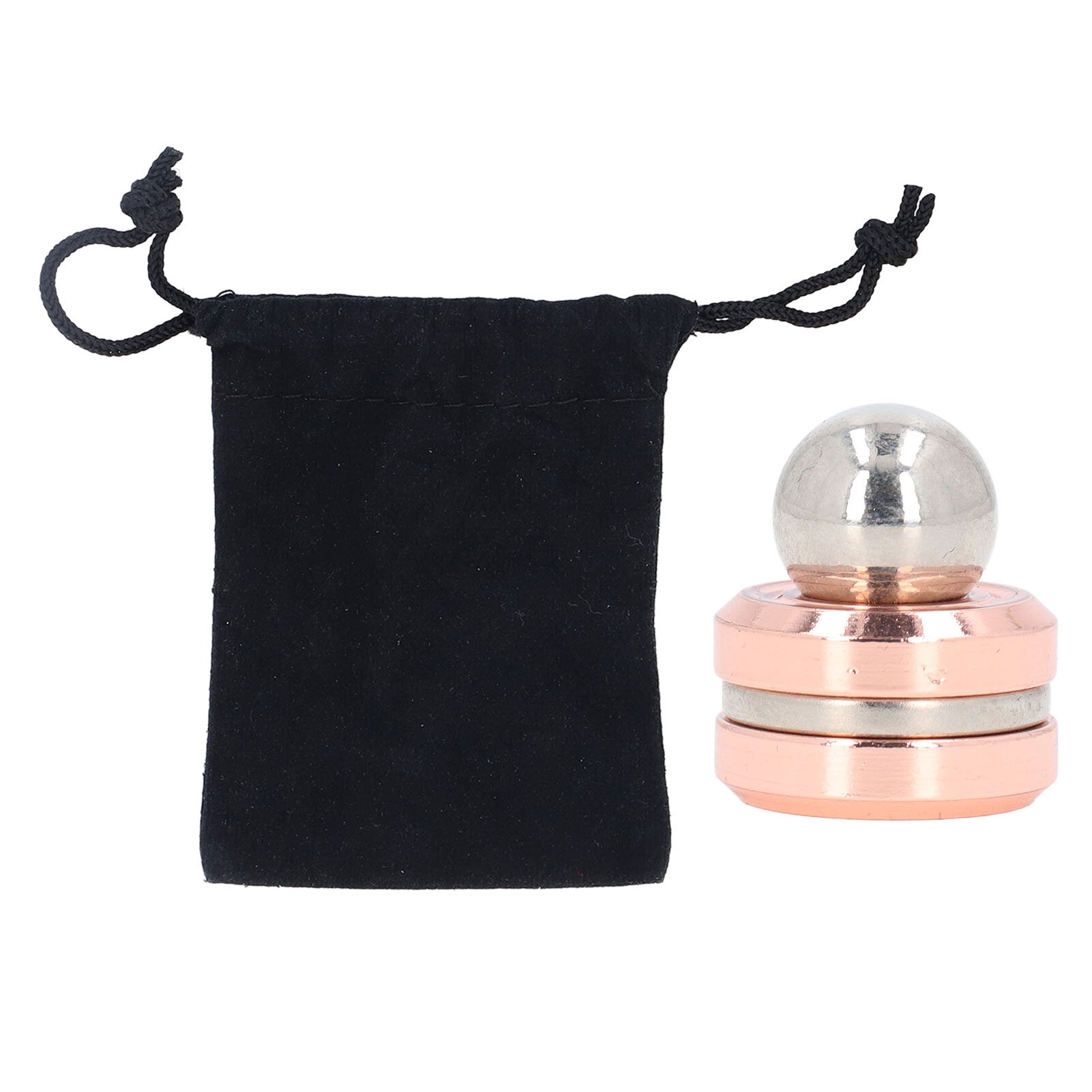 Антистрессовая магнитная металлическая игрушка-шар для взрослых, обладающая магнитной адсорбцией, для снятия стресса, искусственный спутник, розовое золото.