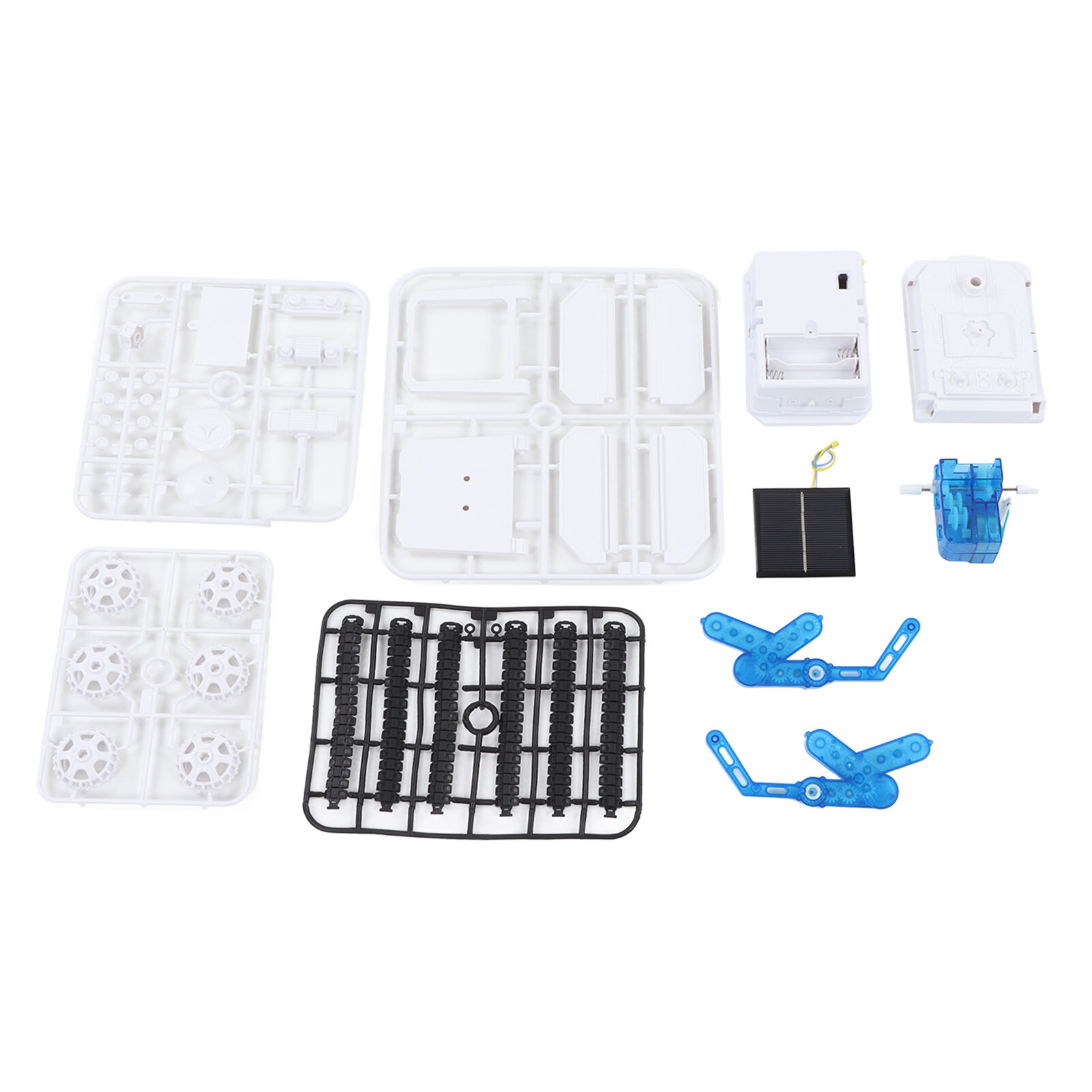 Набор для самостоятельной сборки космического автомобиля на солнечной энергии с четырьмя колесами.