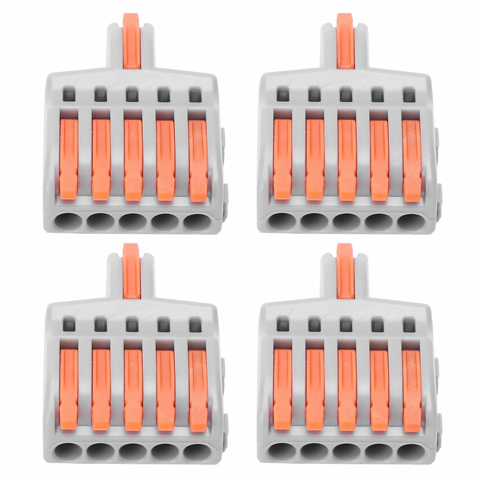 20 шт. быстрый разъем SPL 1 на 5 выходов, разветвитель PushType, медь и провод из материала ПК (оранжевый)