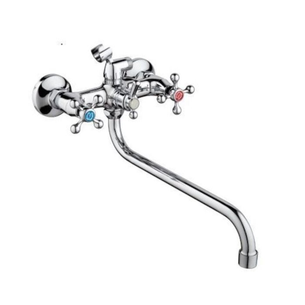 Смеситель для ванны с длинным изливом Frap F2708 латунь, хром