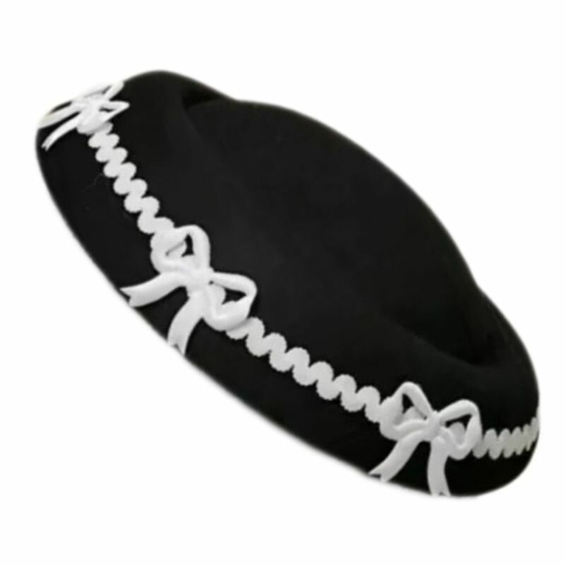 Цилиндр с бантом в стиле лолиты-черный