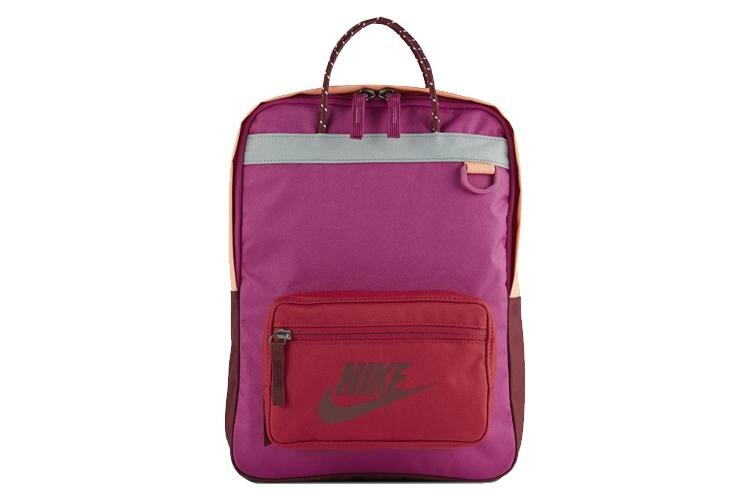 Рюкзак женский Nike Tanjun полиэстровый, фиолетовый и красный, Regular