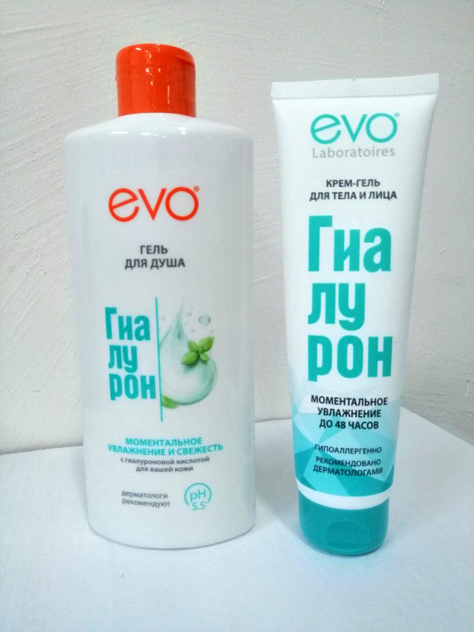 EVO Гель для душа + Крем-гель для тела и лица