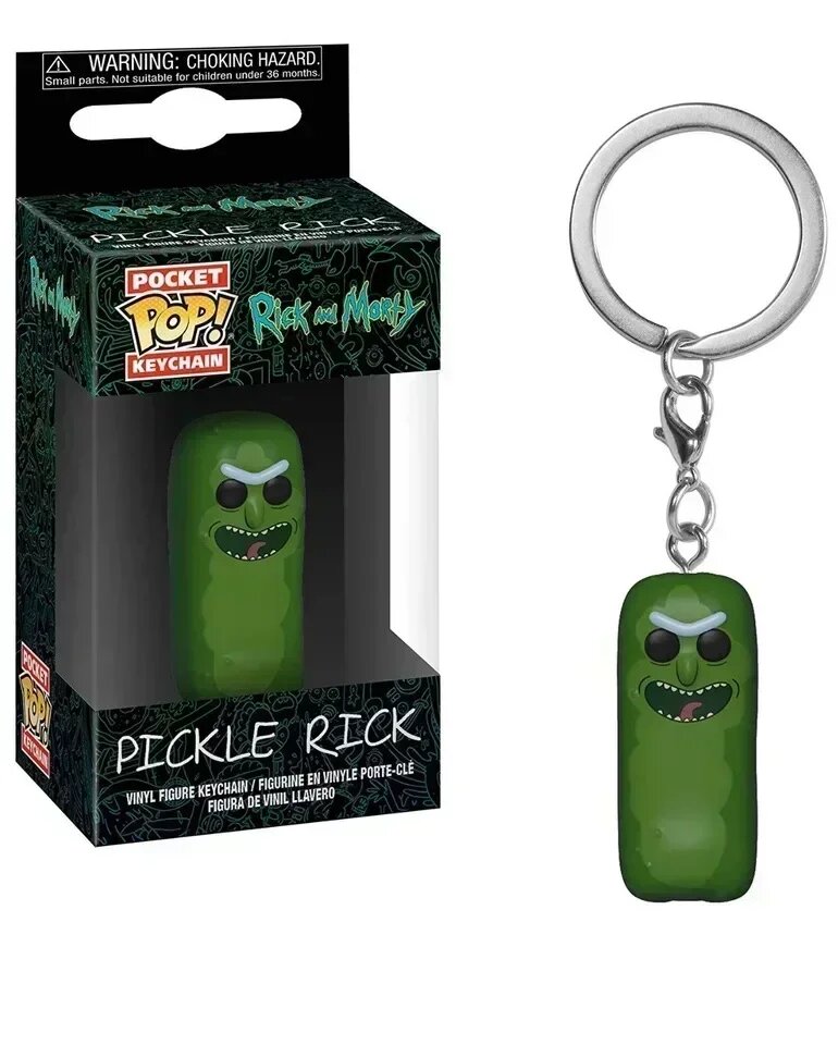 Funko Pop Pickle Rick, Рик и Морти, зеленый, 5
