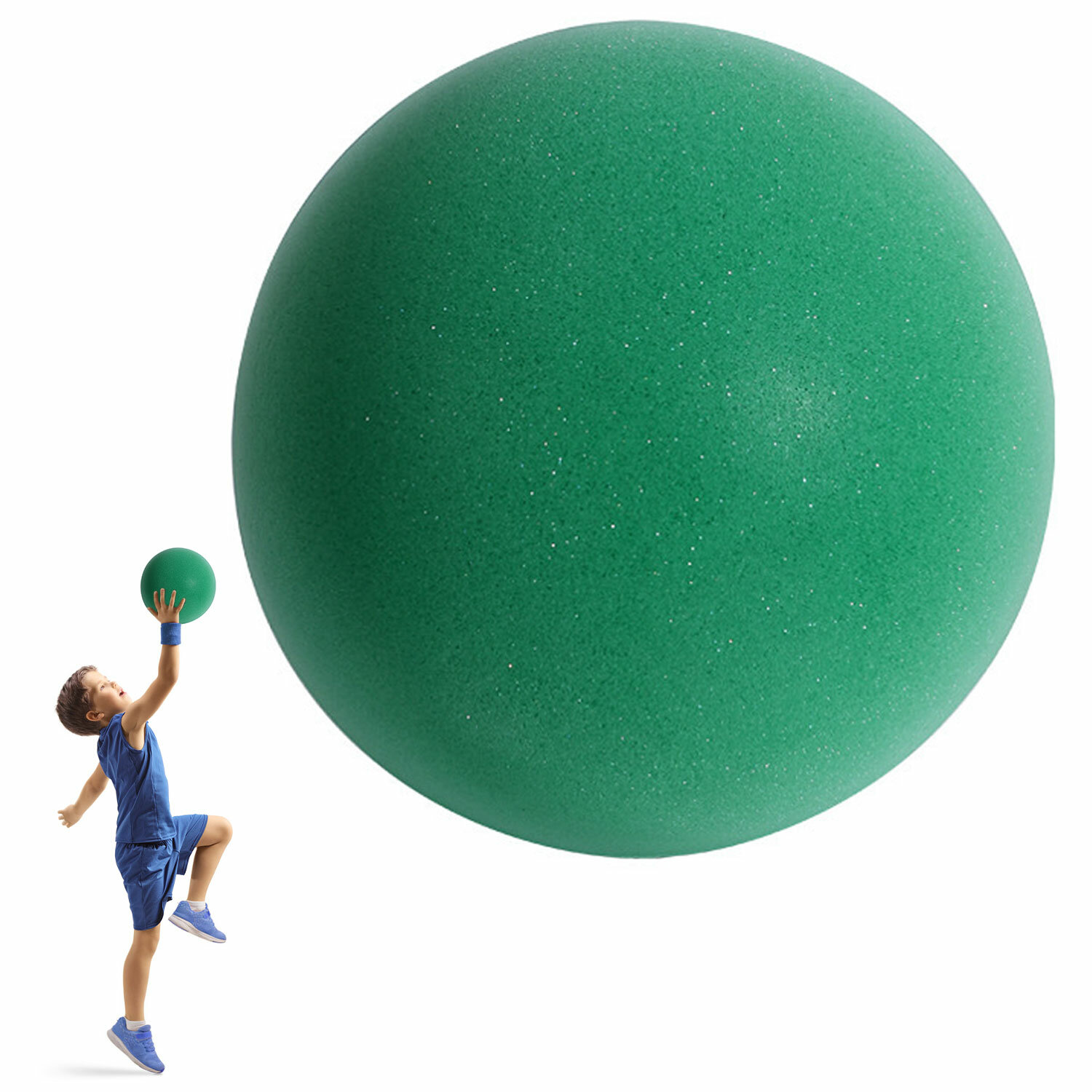 Мячик из неокрашенной высокоплотной пены для детей старше 3 лет, спортивные пеневые мячи, размеры: средний (18 см, номер 3, 140 г), большой (21 см, номер 5, 180 г), сверхбольшой (24 см, номер 7, 300 г), цвета: желтый, синий, зеленый, красный (по выбору)