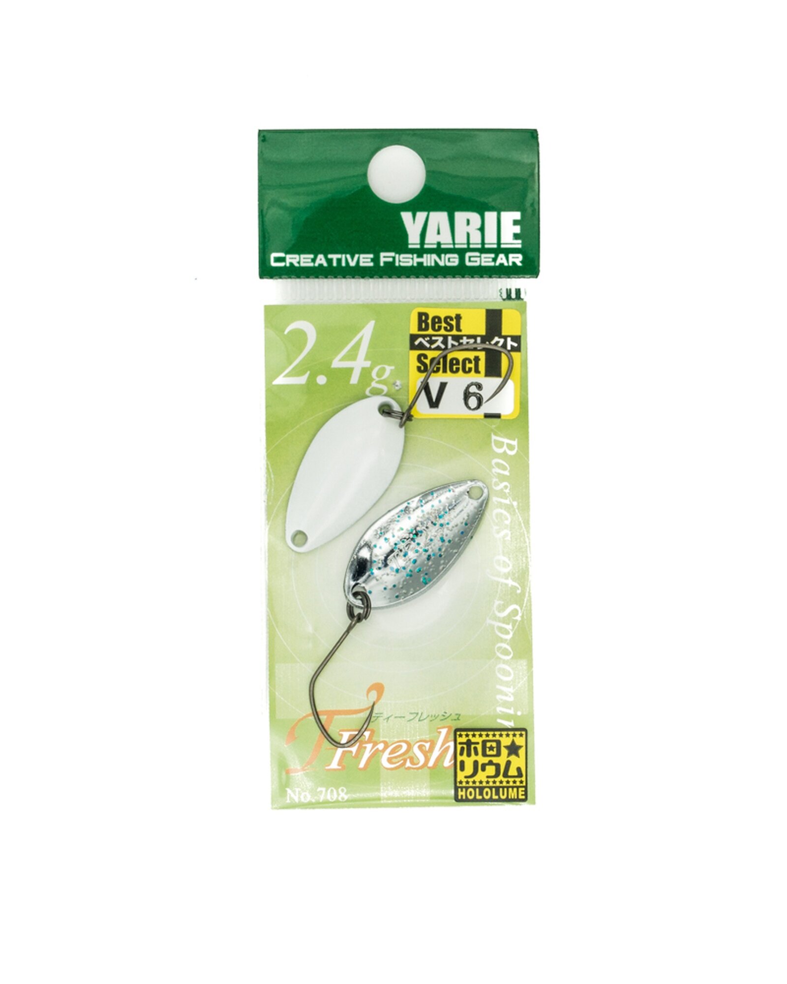 Блесна рыболовная YARIE №708 T-FRESH, на форель, 2.4гр цвет V6