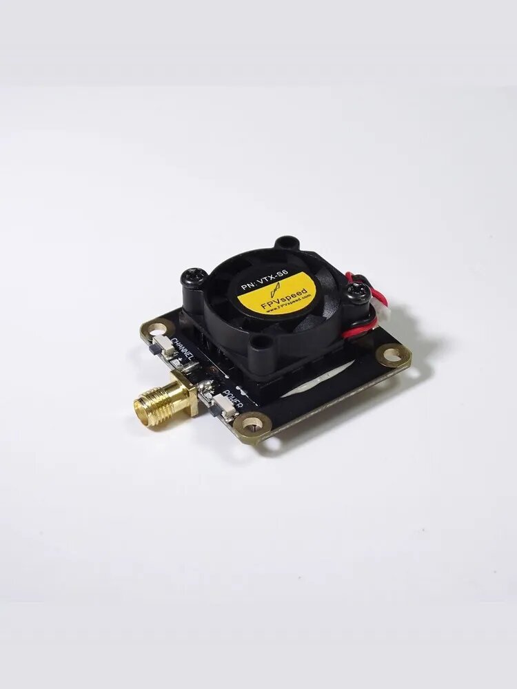 FPVspeed FPV видеопередатчик VTX-S6, 1.6Вт, 2000-2280МГц, 8 каналов, IRC Tramp, с кулером, для дронов 2-8S