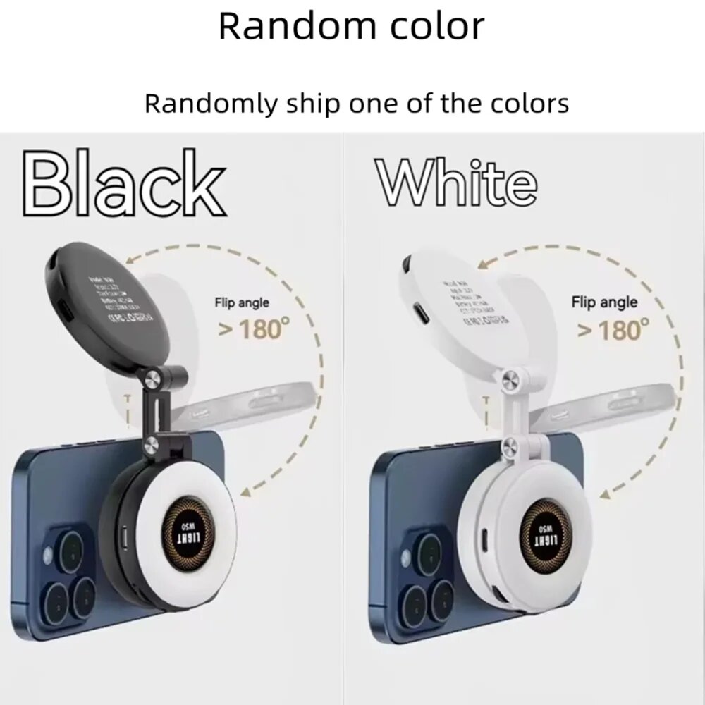 Roreta магнитная светодиодная лампа для селфи 2700К-6500К Random color