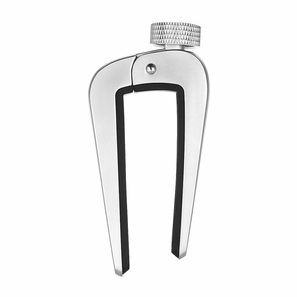 Каподастр FC-09 для 6-струнных акустических, классических, фолк, электрогитар и укулеле, цвет серебристый, материал цинковый сплав, длина резины A 61мм, длина резины B 57мм, вес 67гр, количество 1 шт.