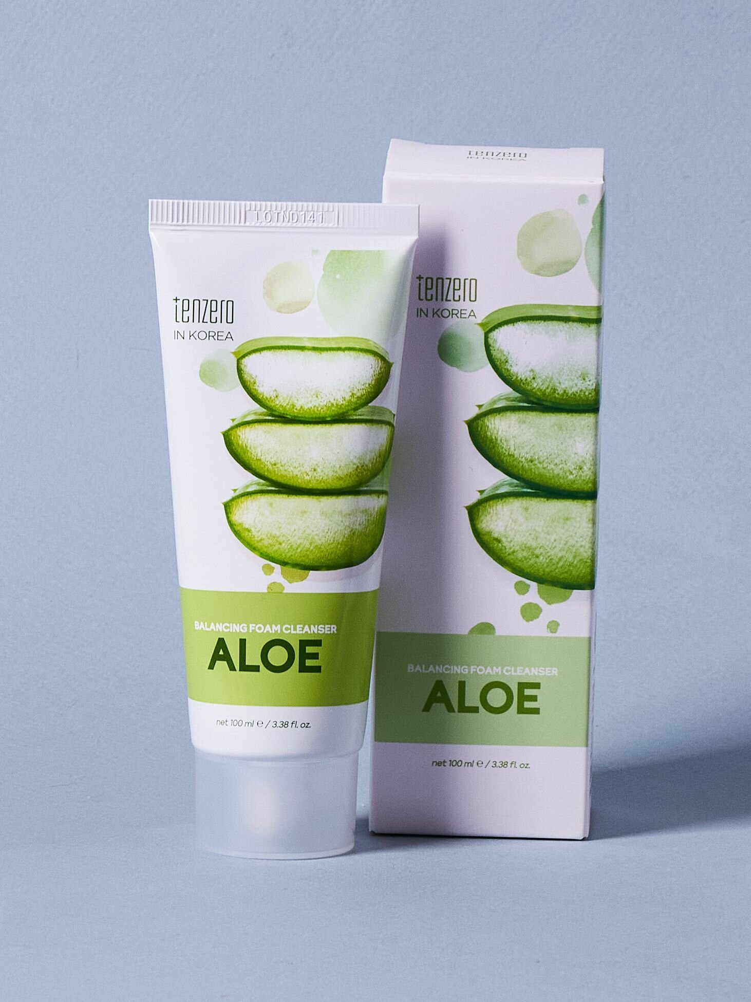 TENZERO Очищающая пенка для лица с алоэ 100 мл Balancing Foam Cleanser Aloe