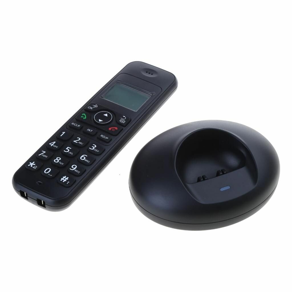 Беспроводной телефон с определителем номера, памятью для дома, офиса, школы D1006, Черный - Европейские правила