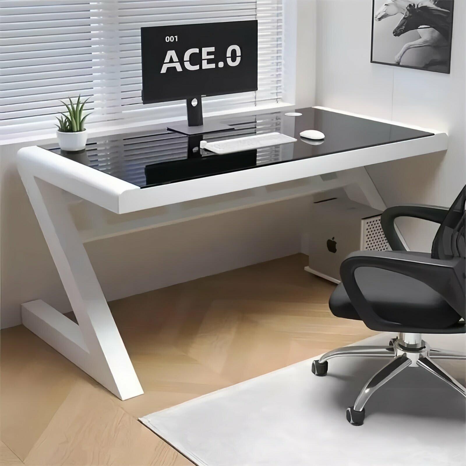 Компьютерный стол ТекСтиль, металлический, белый, 80x50x75 см