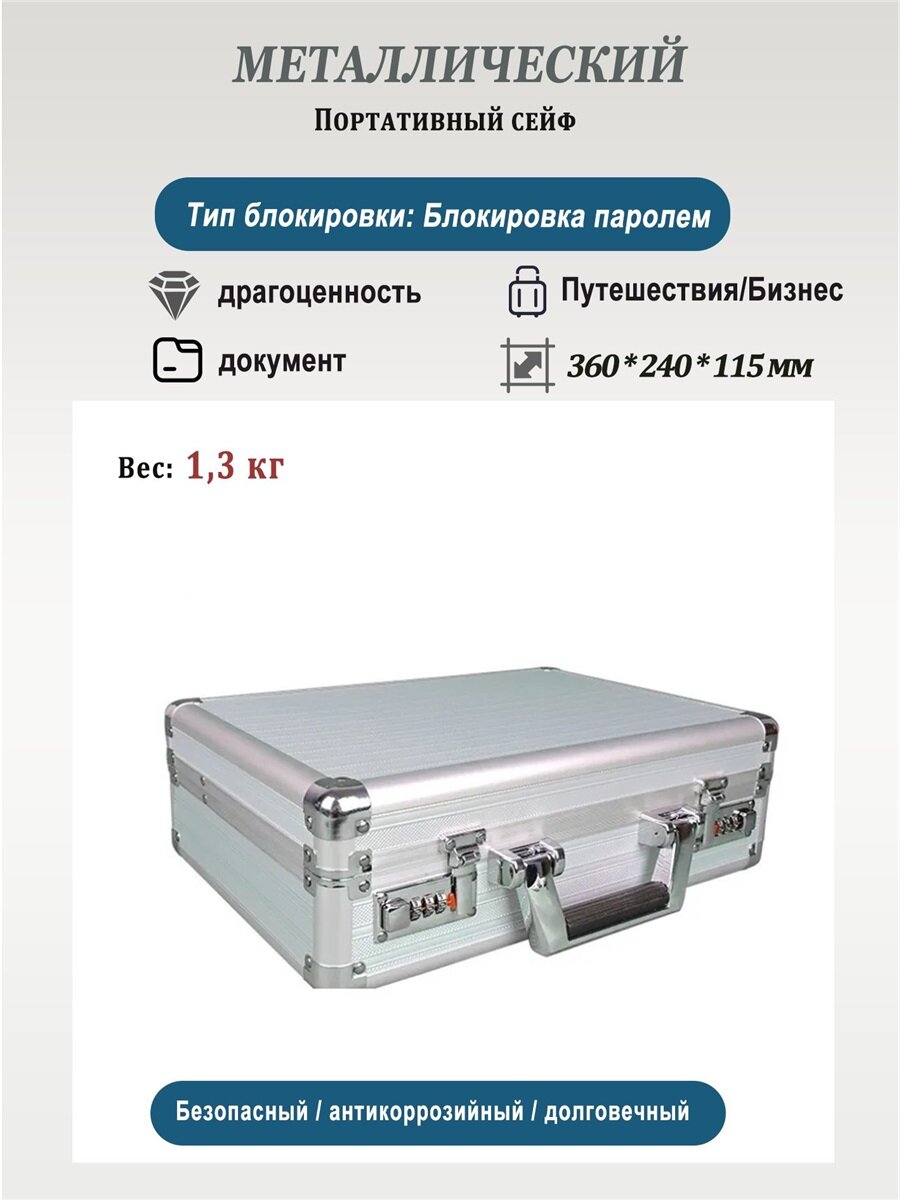 Сейф, чемодан и цифровой замок из алюминиевого сплава