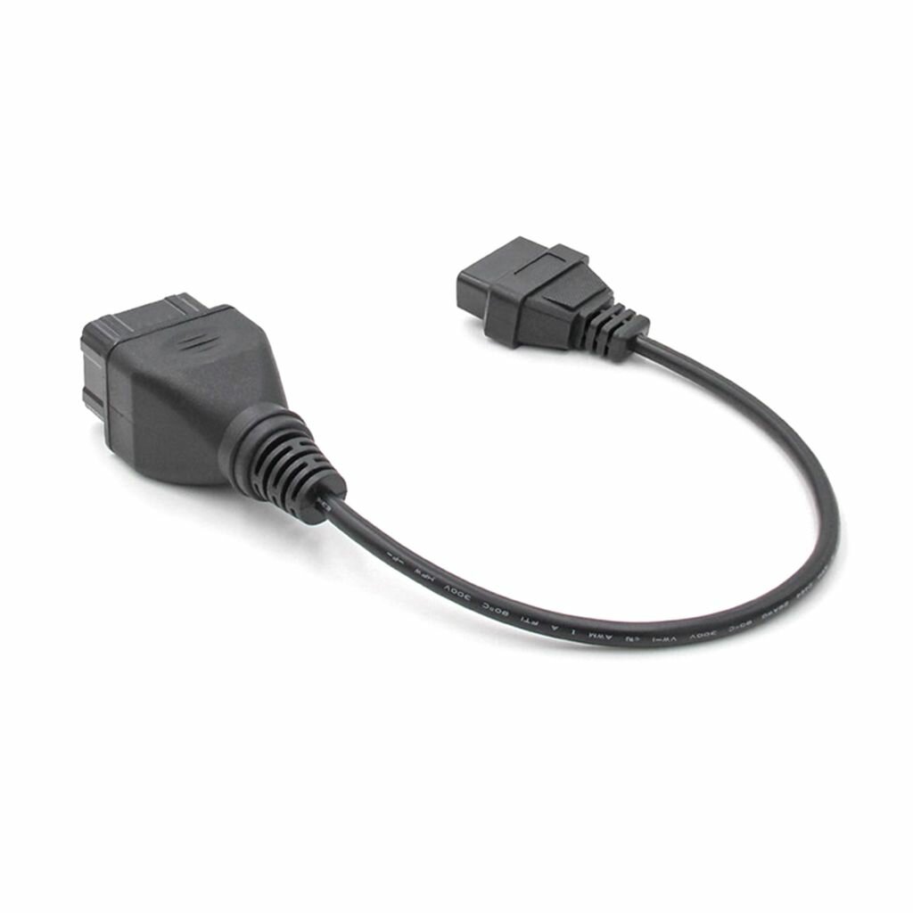 Диагностический кабель-адаптер для тяжелых грузовиков, преобразующий кабель с 12-контактным разъемом в 16-контактный, пригодный технического обслуживания автомобилей ГАЗ и обнаружения неисправностей