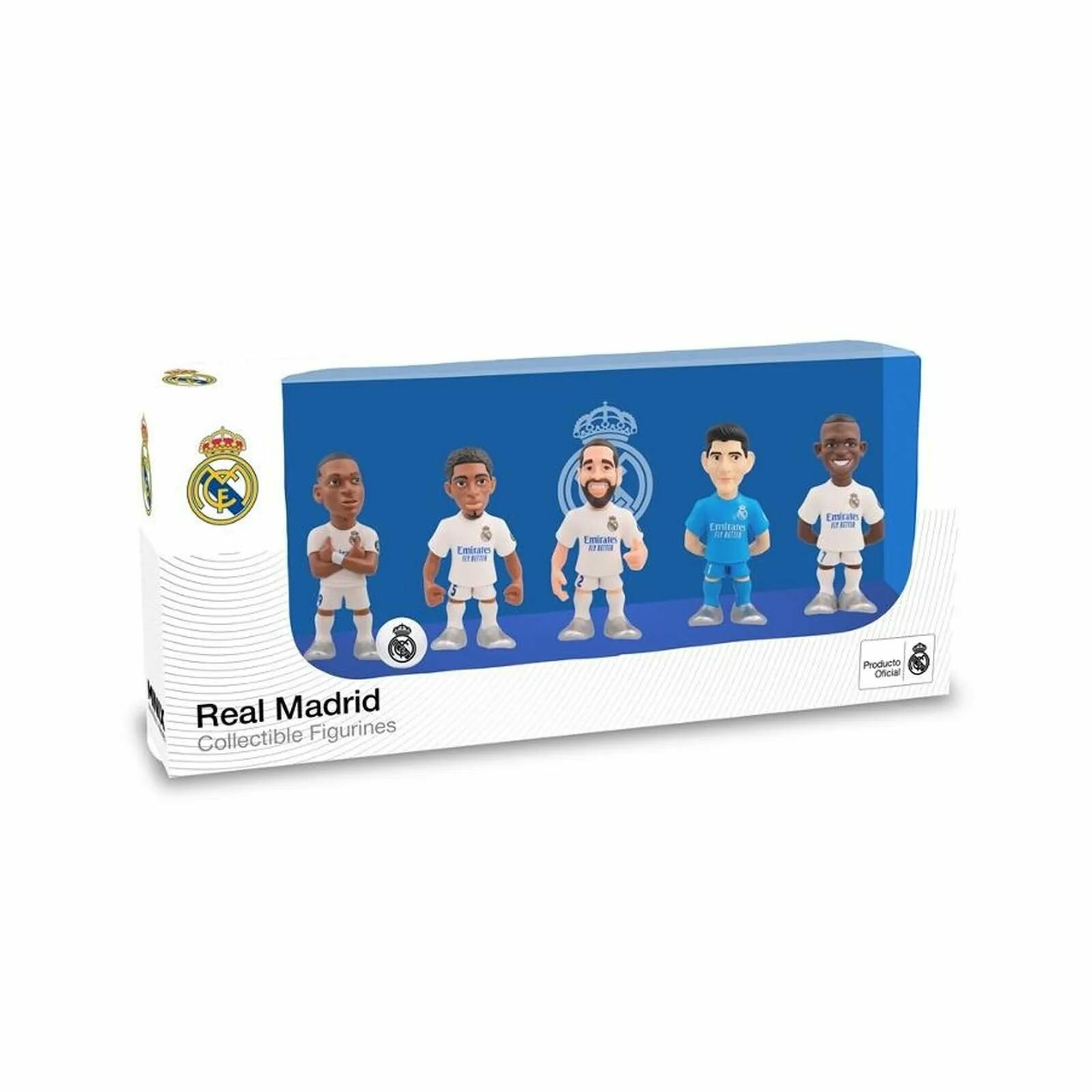 Коллекционные фигурки MINIX REAL MADRID - Набор из 5 фигурок футболистов ФК Реал Мадрид, 7 см - Миникс Футболисты 8436605118352
