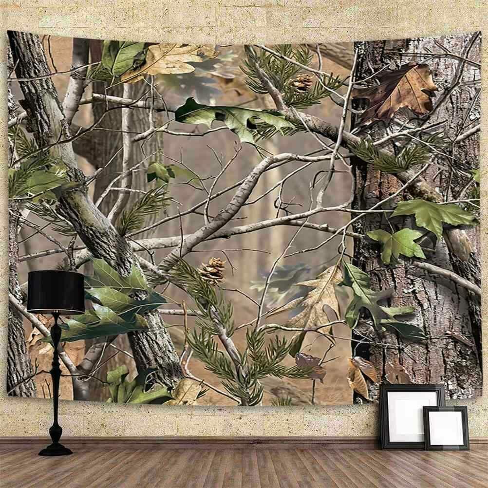 Гобелен камуфляжный лес очень большое искусство