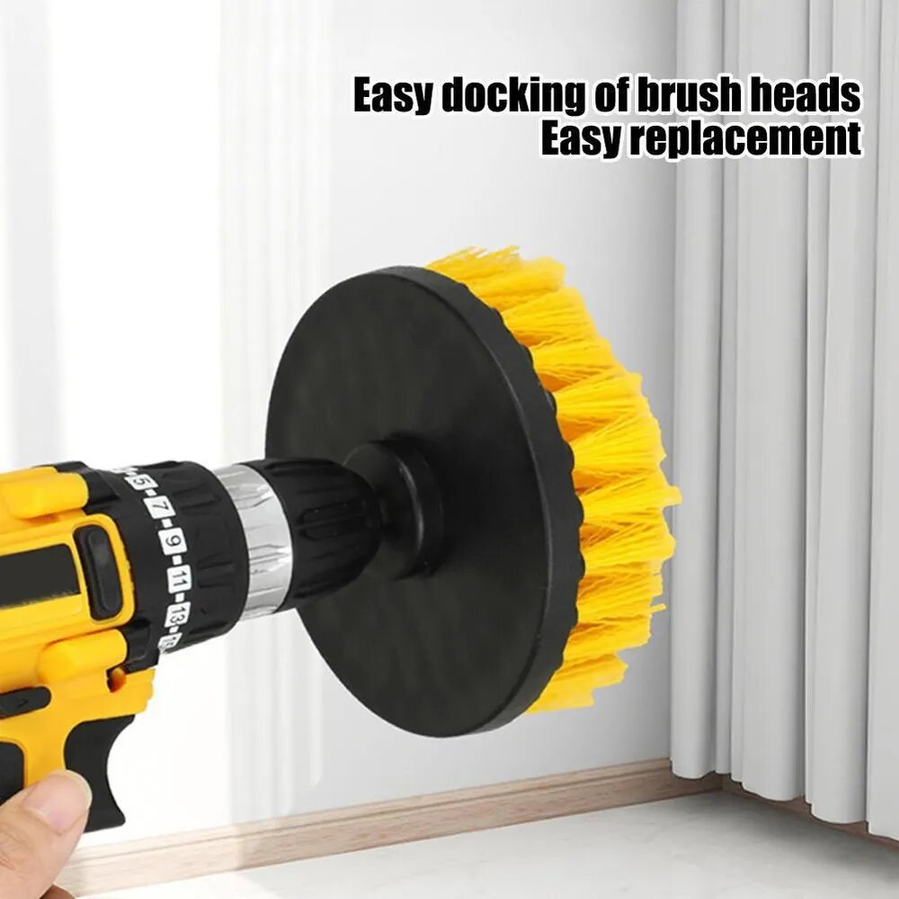Набор насадок щеток на дрель и шуруповерт для химчистки, уборки и полировки 3в1