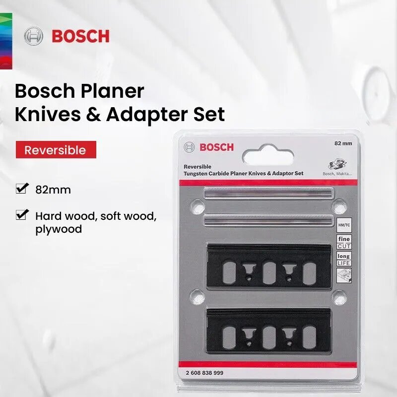 Bosch 82mm Ножи строгальные, реверсивный карбид вольфрама с адаптером