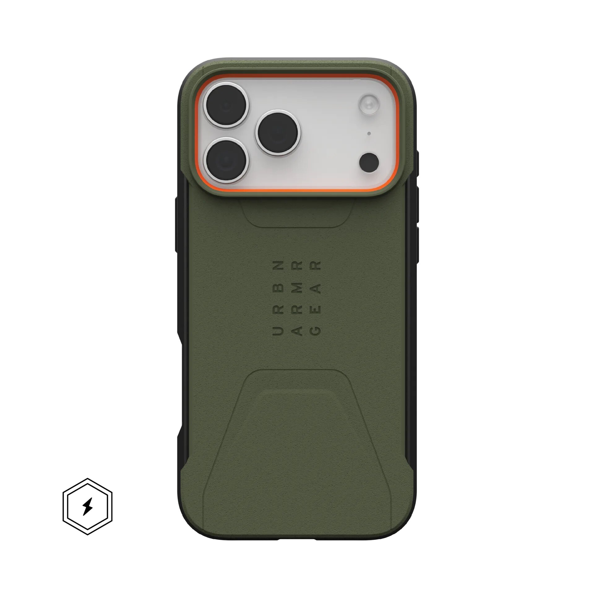 Защитный чехол MagSafe UAG Civilian для iPhone 17 Pro Max Оливковый/Оранжевый | Olive/Orange