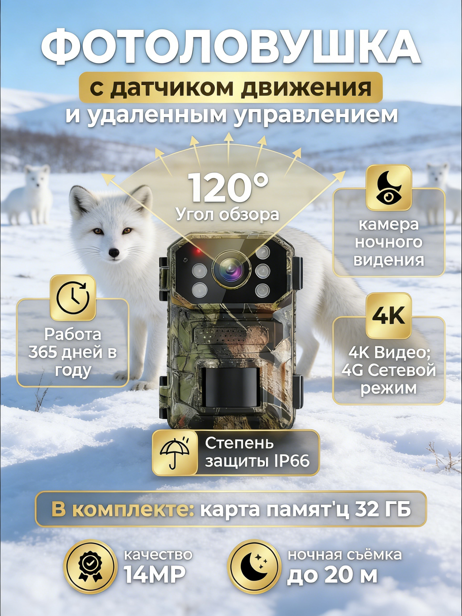 Фотоловушка, ночное видение, сим-карта, высокая четкость, водонепроницаемая, пылезащитная