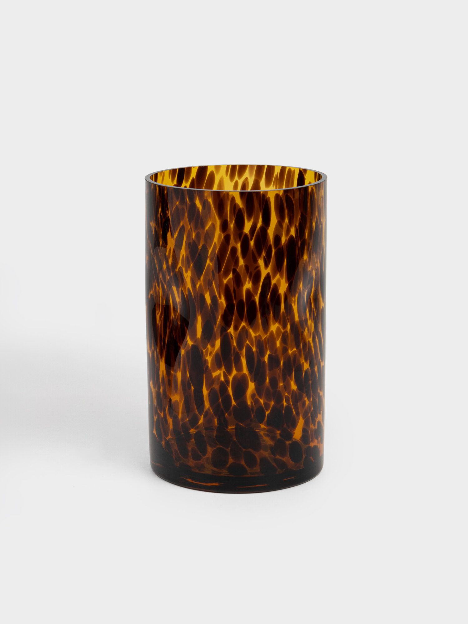 Ваза для цветов, 24 см, стекло, коричневая, Анималистичный узор, Nors color, Kuchenland