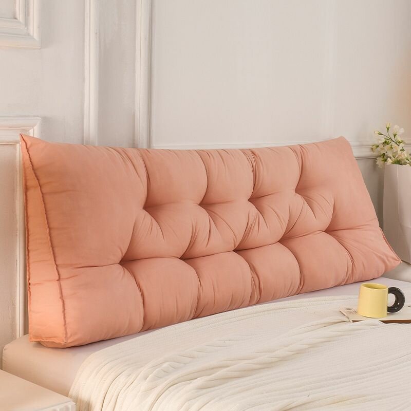 Треугольная подушка-спинка для кровати, вельвет, съемный чехол, 15 см толщина, 50 см высота, длина 80-180 см, для изголовья, татами, общежития