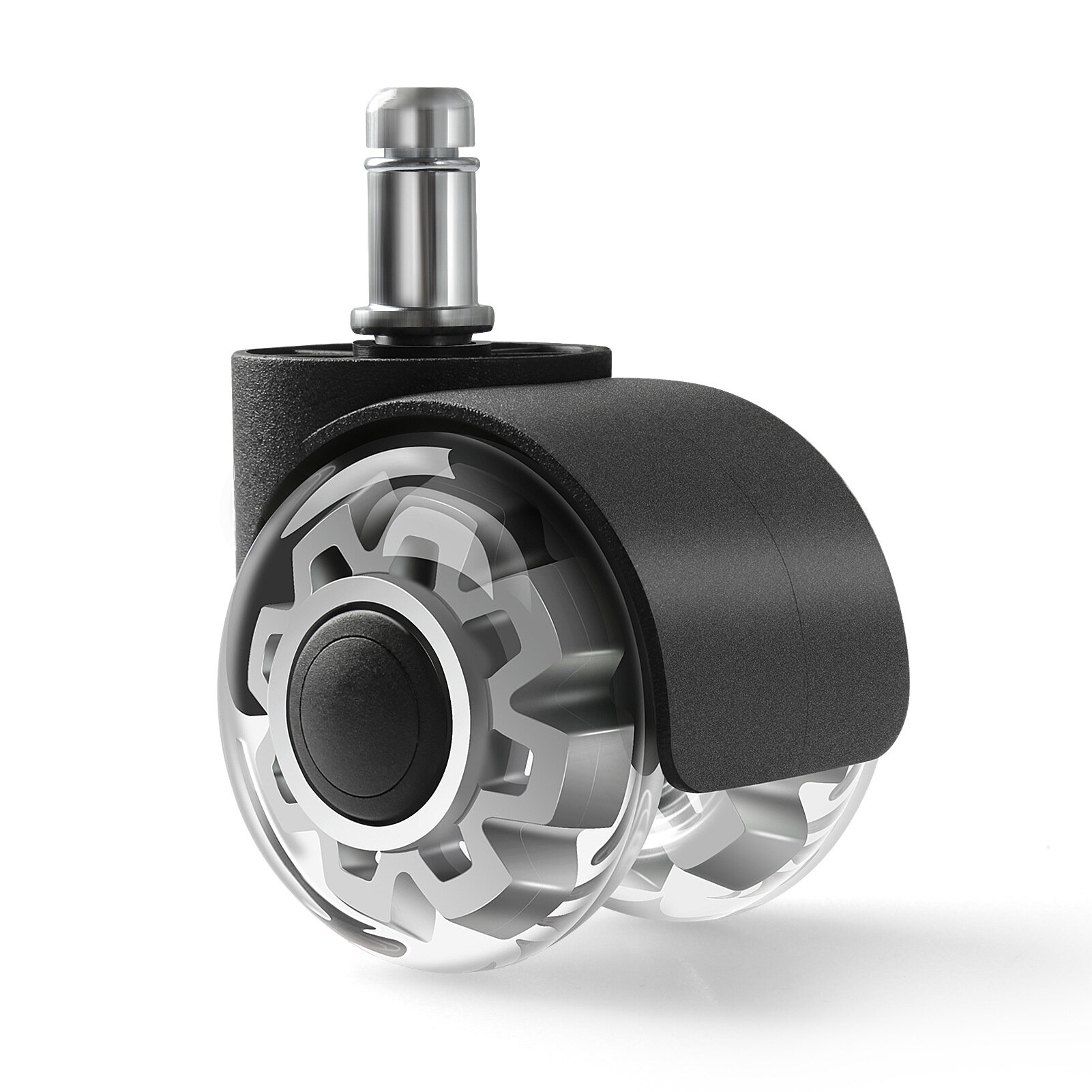 Прозрачные двойные колеса для игрового кресла 2inch года, офисное кресло, универсальные колеса, ролики с защелкой, бесшумные колеса, популярный товар для кросс-граничной торговли