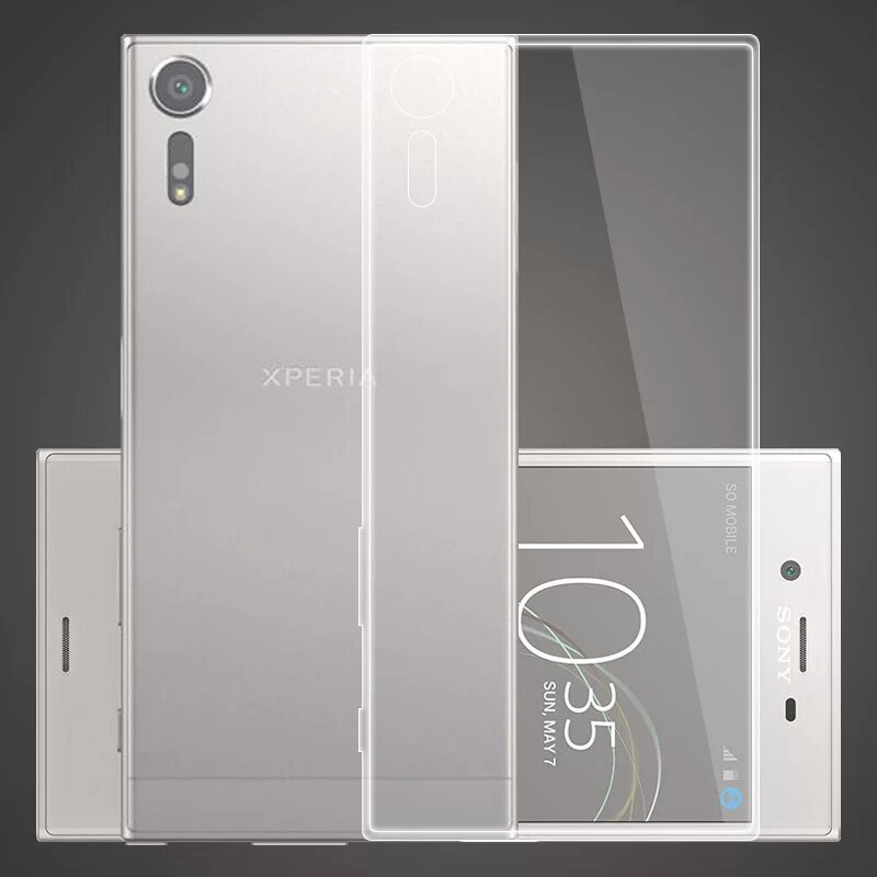 Прозрачный силиконовый ультра-тонкий противоударный чехол для Sony Xperia XZS с полным покрытием, премиум качество