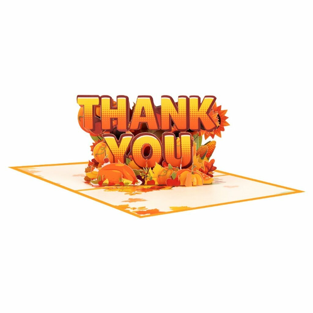 День Благодарения Бумага Спасибо Поп-ап Открытка Дизайн Осеннего Урожая Пригласительная Открытка Для Осени Хэллоуин Семейные Связи