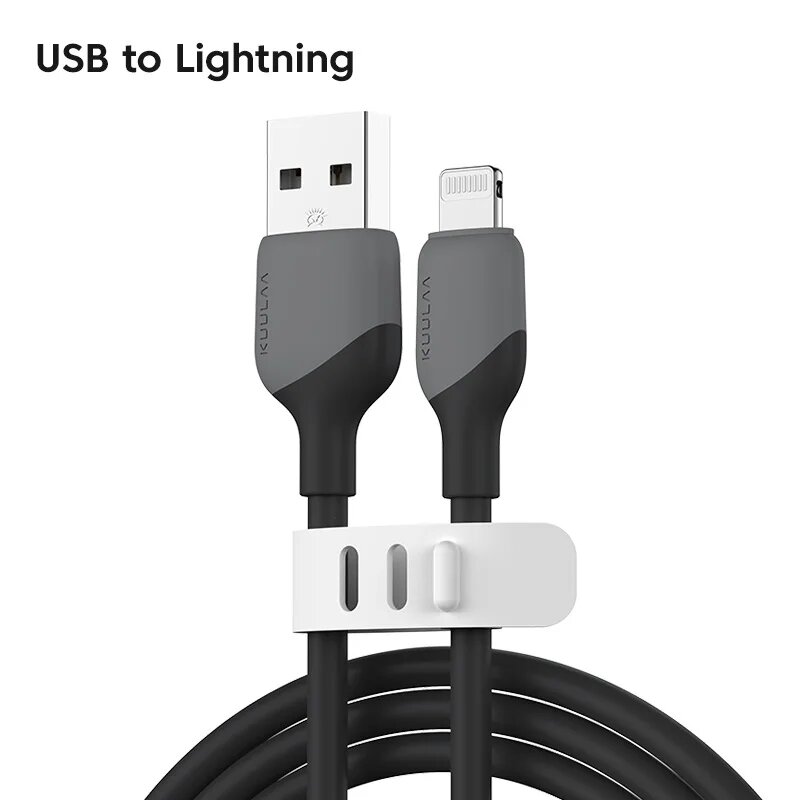 KUULAA USB C to Lightning MFi кабель для iPhone Кабель для быстрой зарядки PD 30 Вт USB Type C для iPhone 14 13 12 11 Pro Max X XS XR 8 2 м, A to Lightning Black