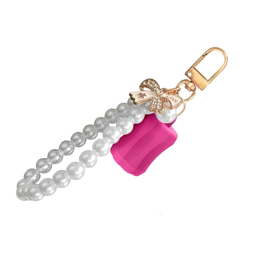 Силиконовый держатель для бальзама для губ с клипсой, Розово-красный