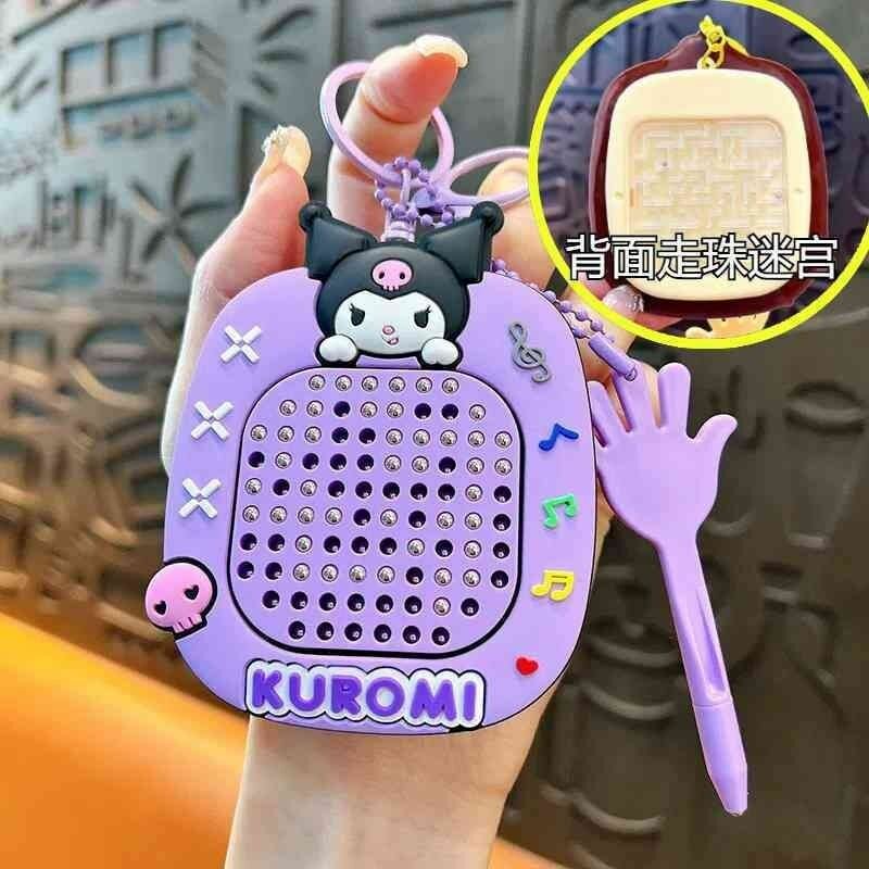 Милый брелок с магнитной стальной шариковой доской для рисования от Sanrio, игрушка для детей, подвеска для рюкзака, магнитная доска
