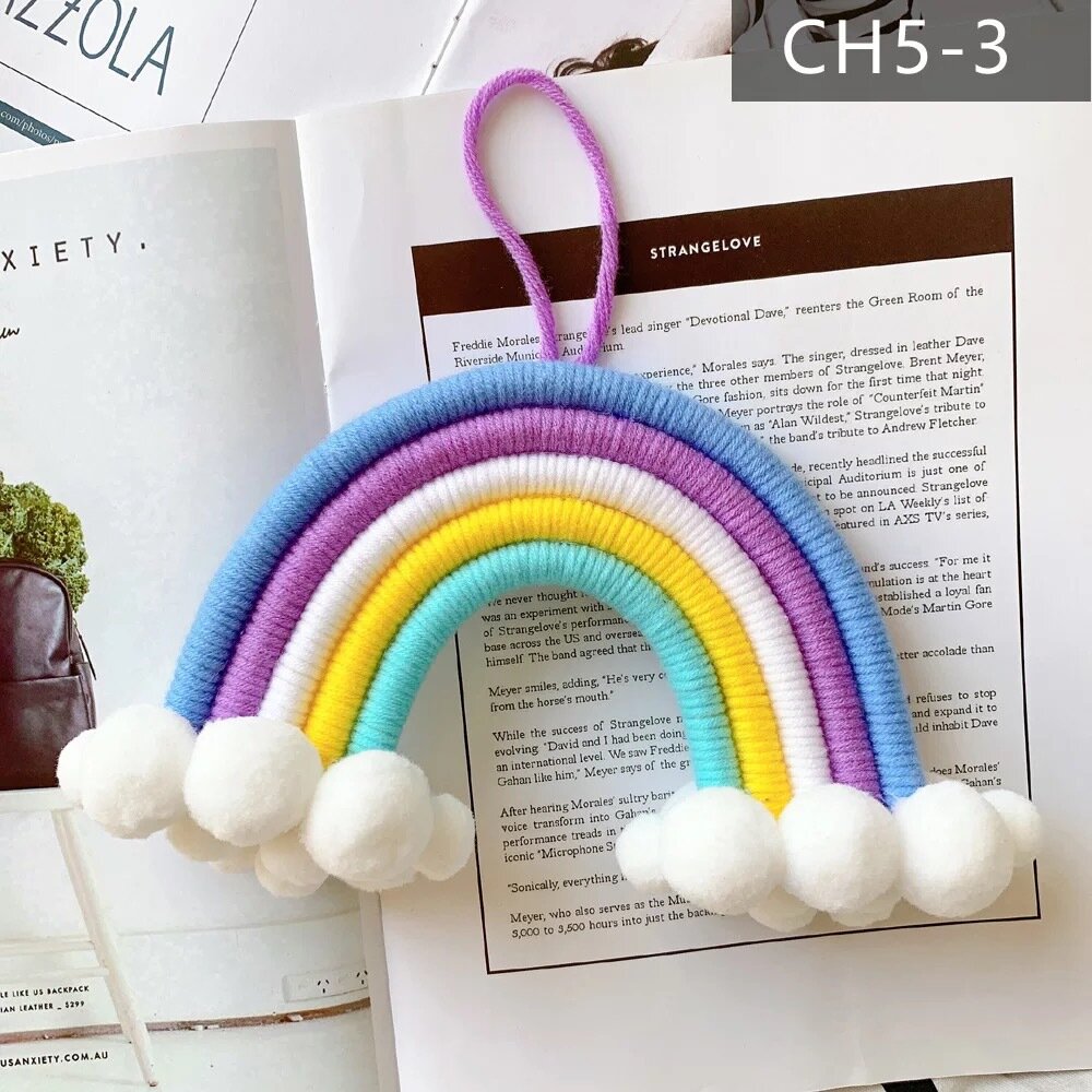 2026 Новейший декор Ins в скандинавском стиле, облако, радуга, домашний декор, украшение для детской комнаты, висячий орнамент, плетеное висячее украшение, настенное украшение, висячее украшение