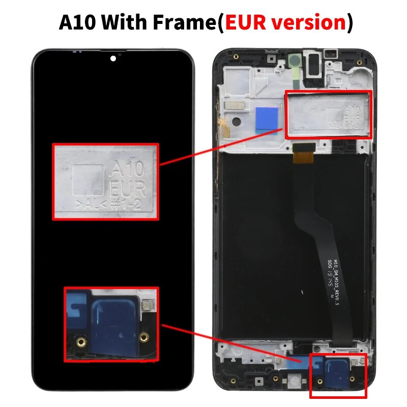 Высококачественный 6,2-дюймовый дисплей для Samsung A10 A105 A105F SM-A105F, замена EUR with frame