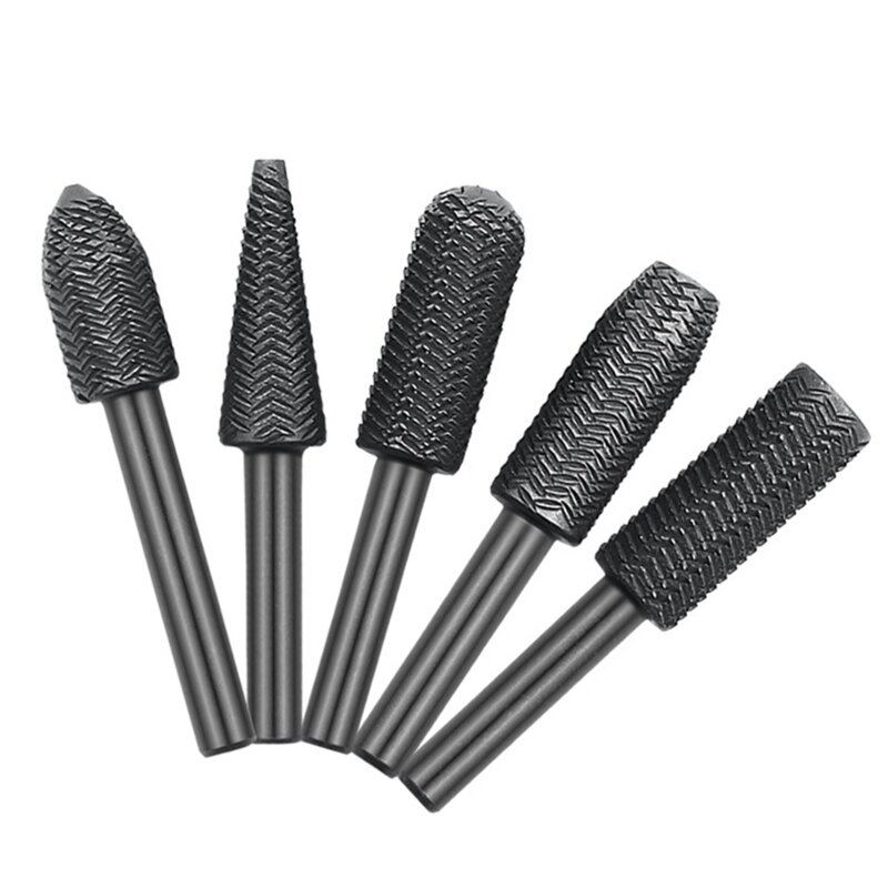 5 Шт Деревообрабатывающие Спиральные Сверла Напильник Для Резьбы По Дереву Рашпиль Сверла Электрические Инструменты Деревообрабатывающий Рашпиль Вращающийся Рельефный