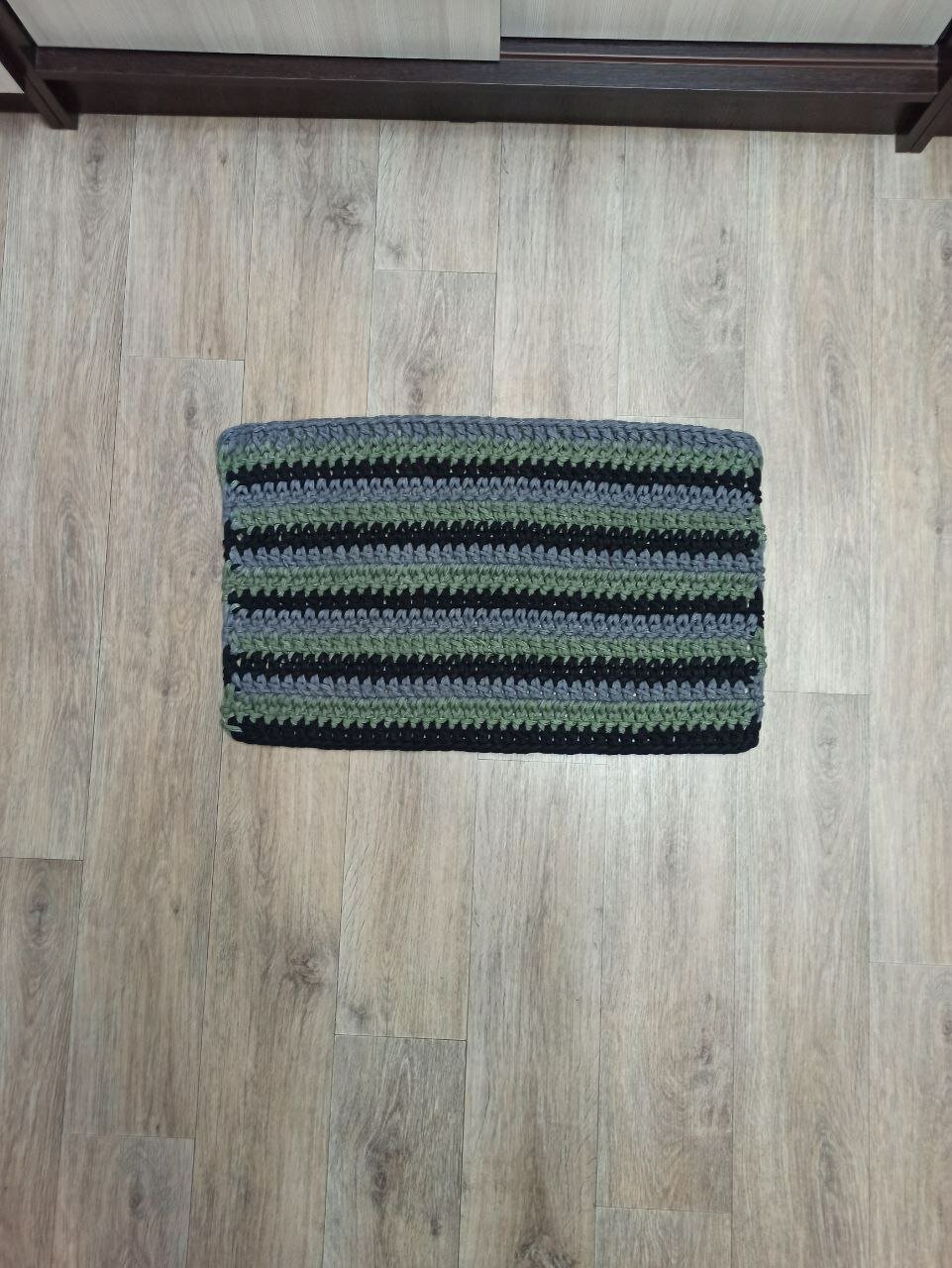 Эко коврик. Прямоугольный вязаный хлопковый ковер, ручной работы для гостиной, спальни, детской, прихожей, ванной и бани