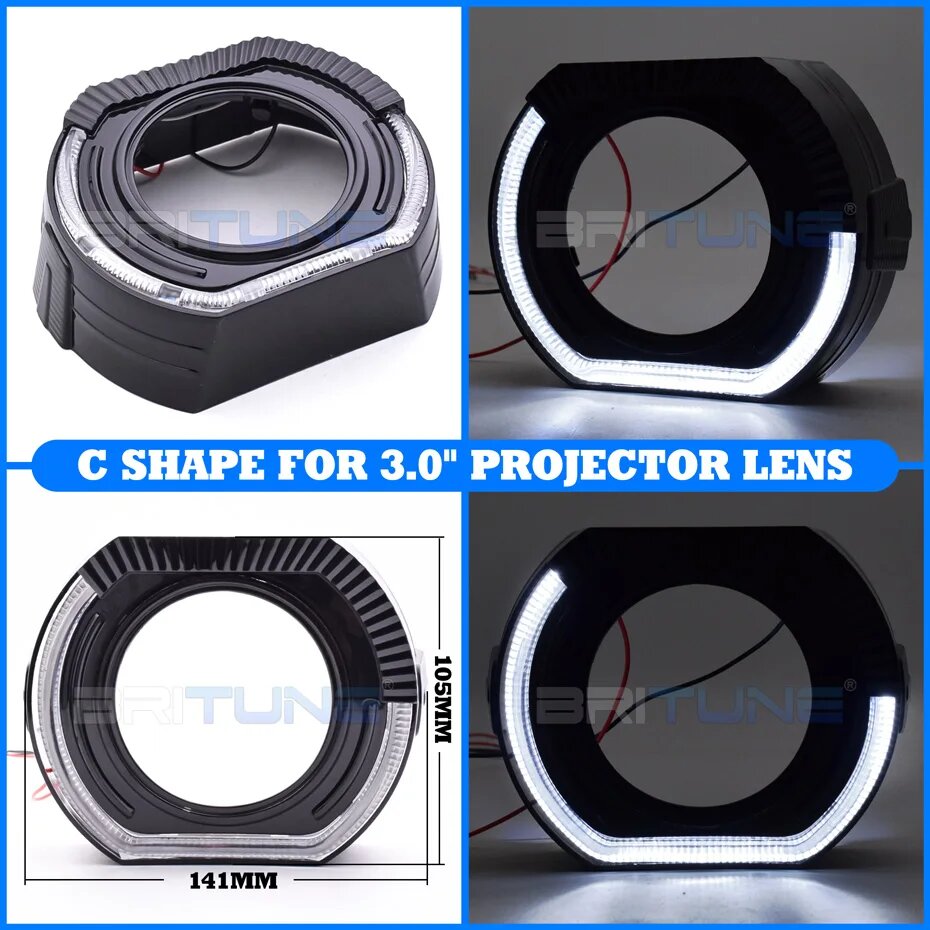 Ангельские глазки маска LED для 2,5/3,0 дюйма линзы для фар, LED маска для Koito 3-Inch F Shrouds