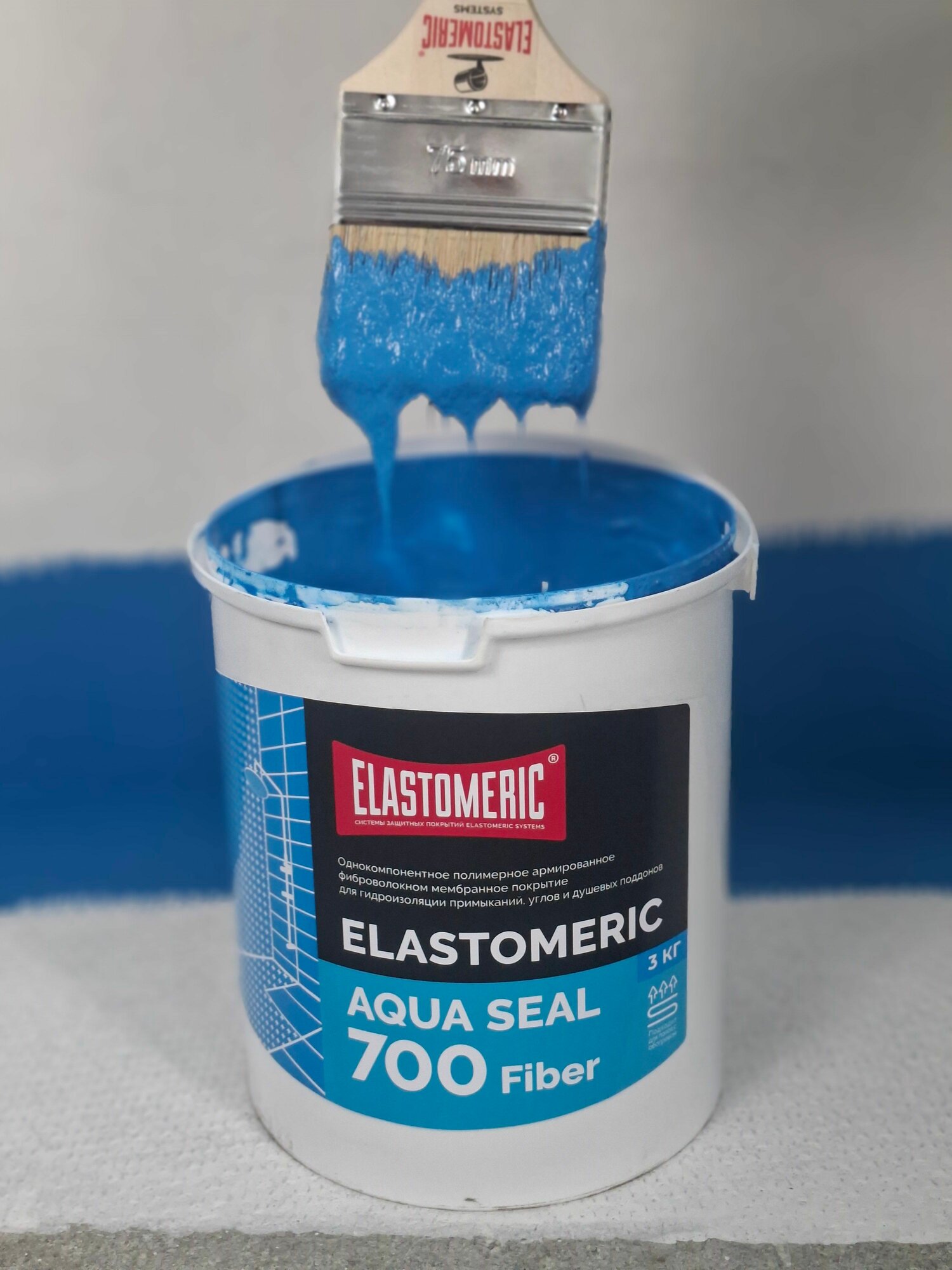 Гидроизоляция примыканий, углов и душевых поддонов Elastomeric AQUA SEAL 700 Fiber