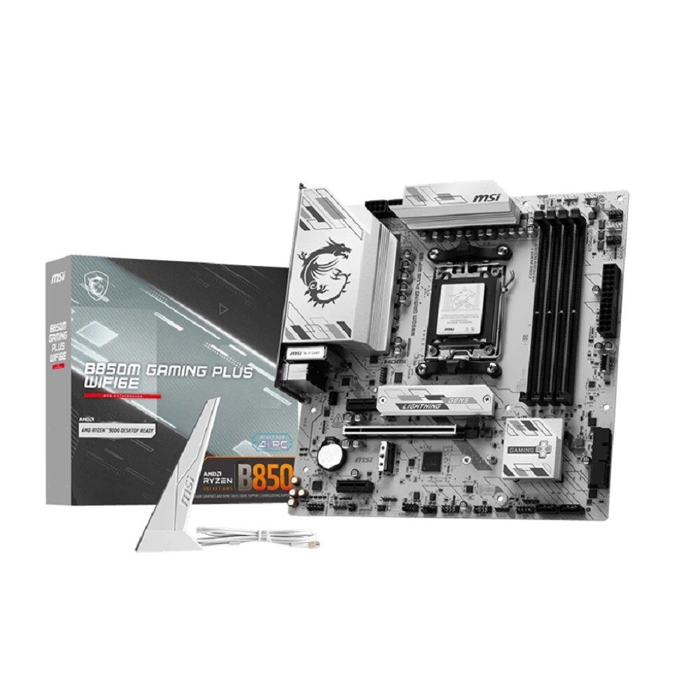 Материнская плата MSI B850M GAMING PLUS WIFI6E SocketAM5 AMD B850 4xDDR5 mATX AC`97 8ch(7.1) 2.5Gg RAID+HDMI+DP