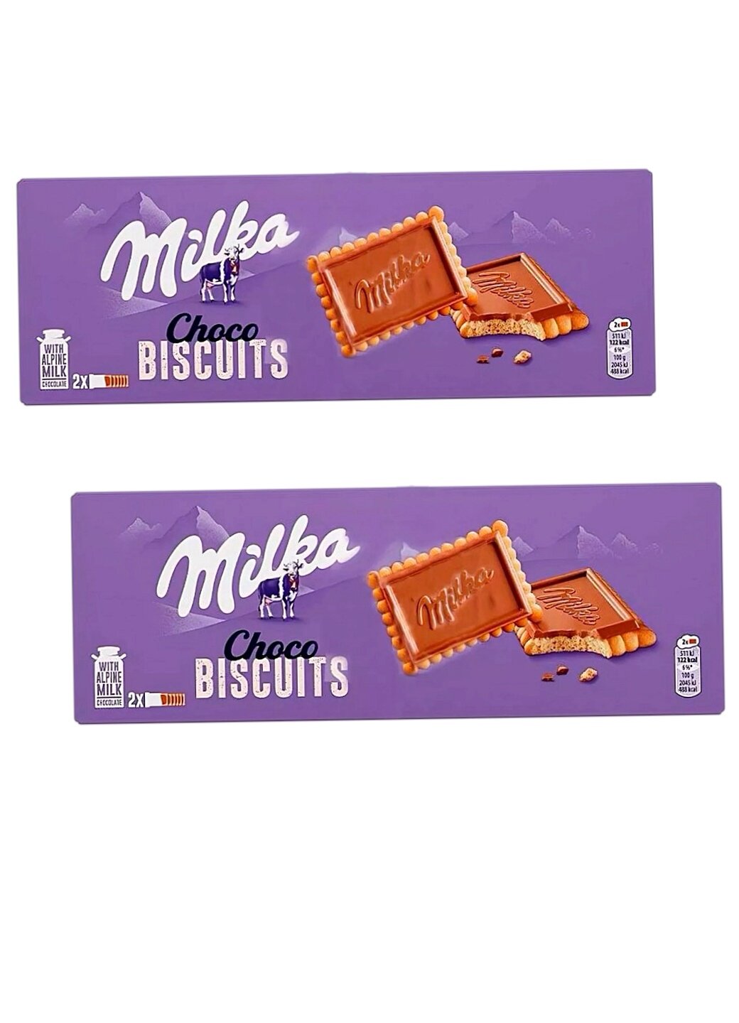 Печенье Milka Choco Biscuit / Милка Чоко Бисквит с шоколадом, 150г. х 2 шт (Германия)