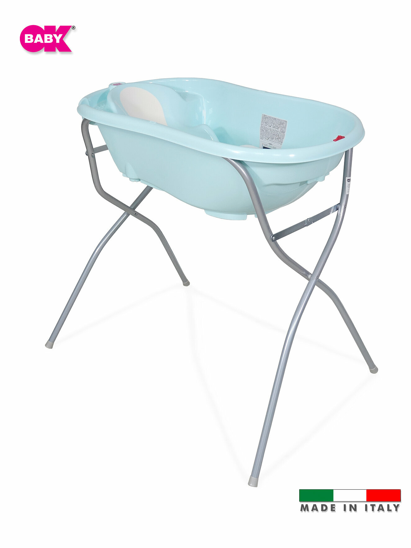 Комплект ванночка Ok Baby Onda Evolution+Подставка Onda Бирюзовый