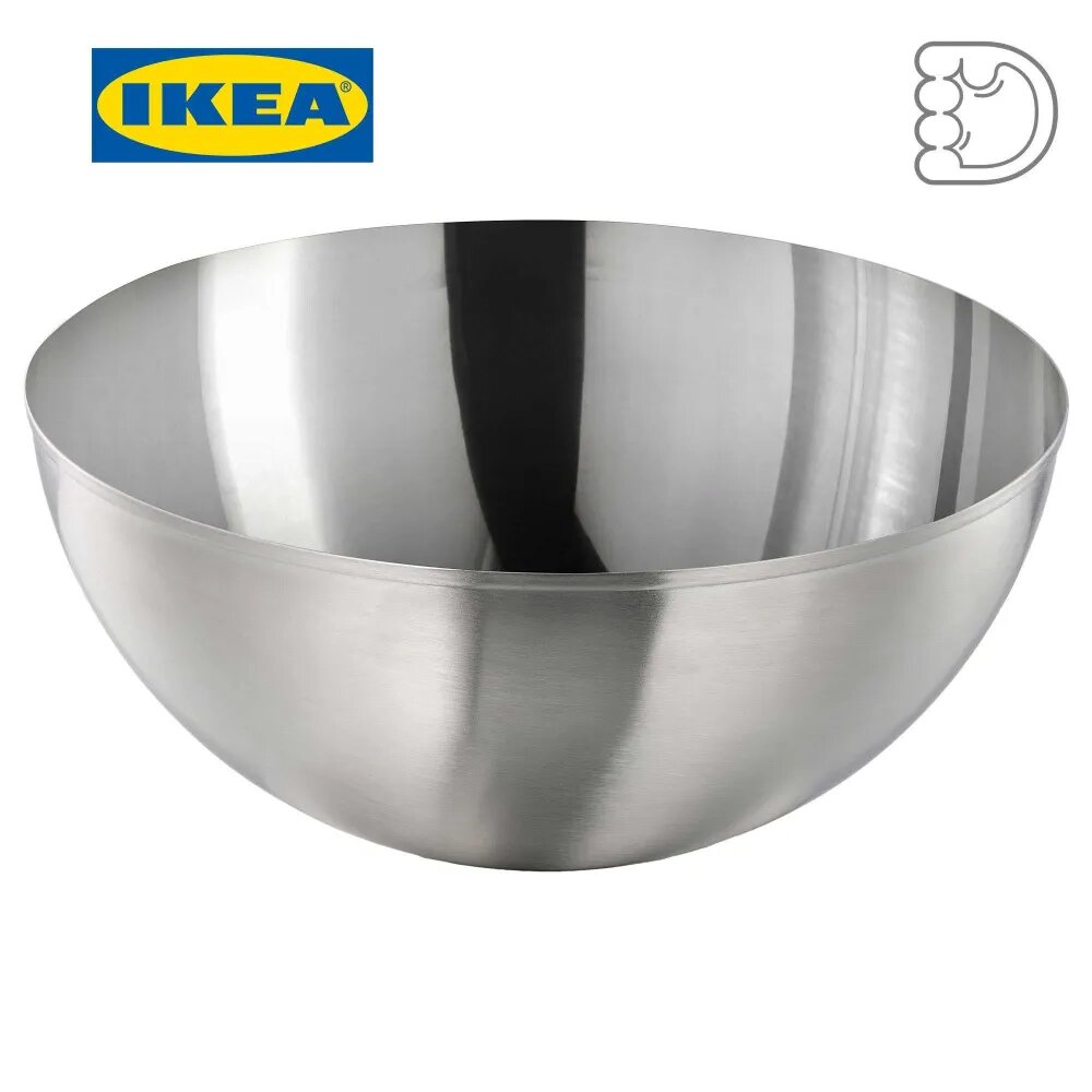Салатник "IKEA BLANDA BLANK" 3100 мл 1 шт серебристый