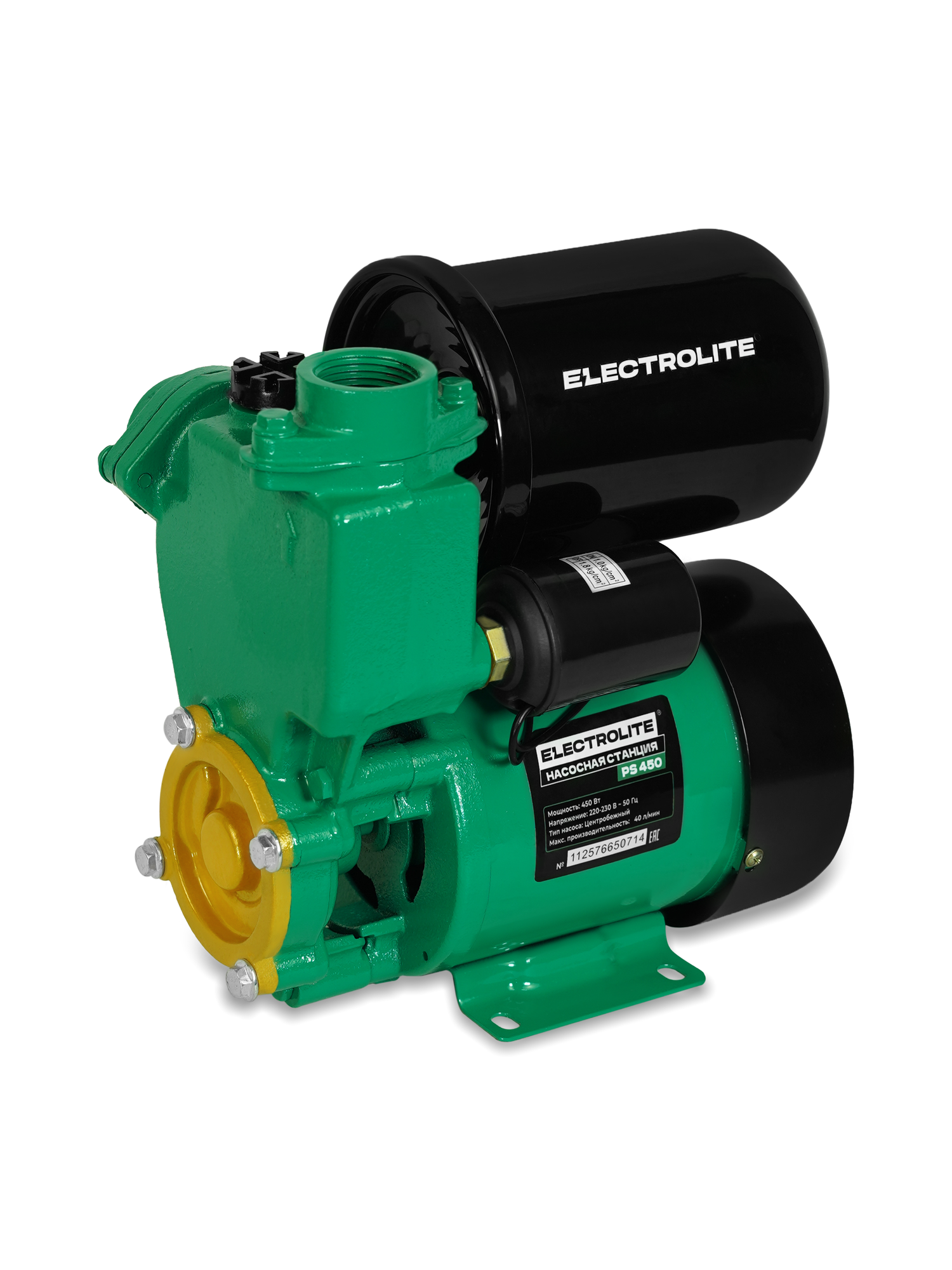 Насосная станция Electrolite PS 450 ( 220В, 450Вт, Центрабежный, напор 40м, глубина всасывания 9м, корпус чугун )