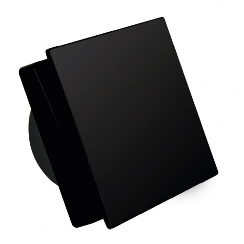 Накладной вентилятор с коротким патрубком Seicoi SMAD04-01G Floxy Design 100 Matt black glass