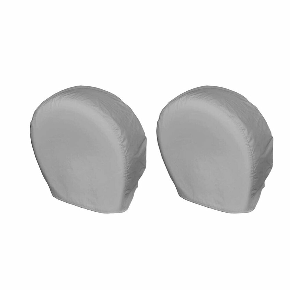 2PCS Покрышки для шин 18-20 дюймов, водонепроницаемые, защита от солнца, для автомобиля, SUV, грузовика, материал 190T Оксфорд, цвета серебристый и черный, размеры S-4XL (S:18-20 дюймов, M:21-23 дюймов, L:24-26 дюймов, XL:27-29 дюймов, XXL:30-32 дюймов,