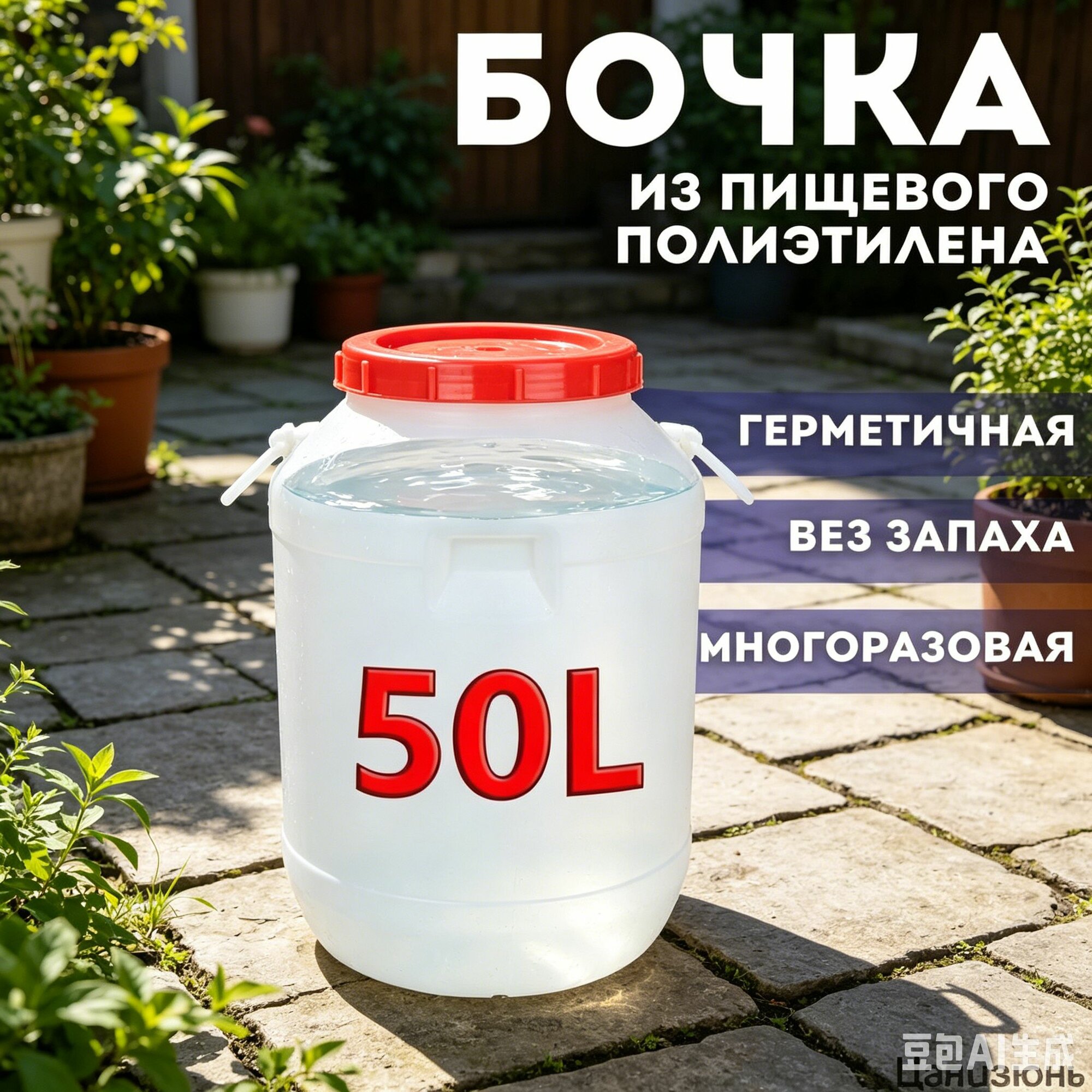 Бочка садовая Пластик