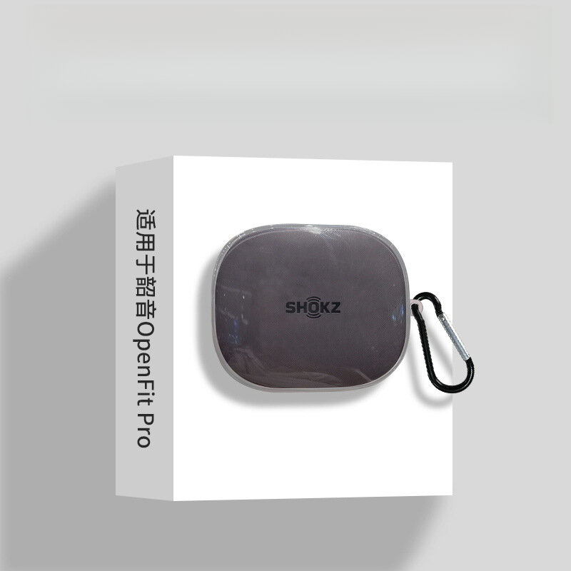 Чехол Shokz OpenFit Pro прозрачный градиент черный с карабином для OpenFit Air T511