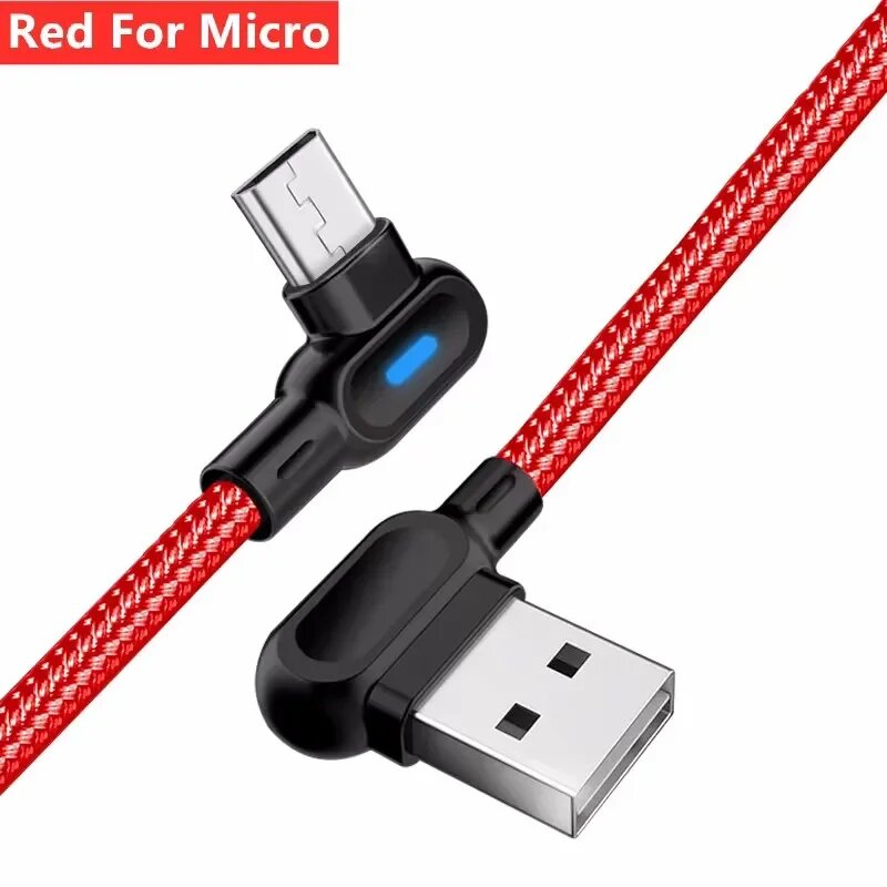 Micro USB кабель 2м, красный